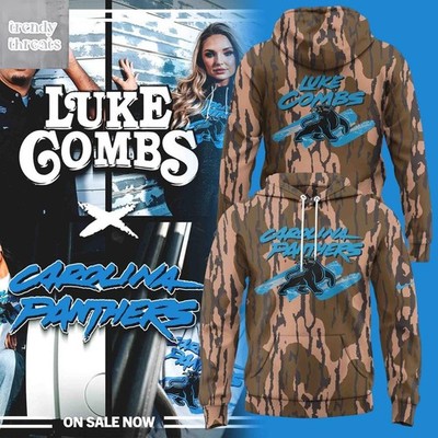 Luke Combs x Carolina city Panther Camo 2025 Hoodie | eBay