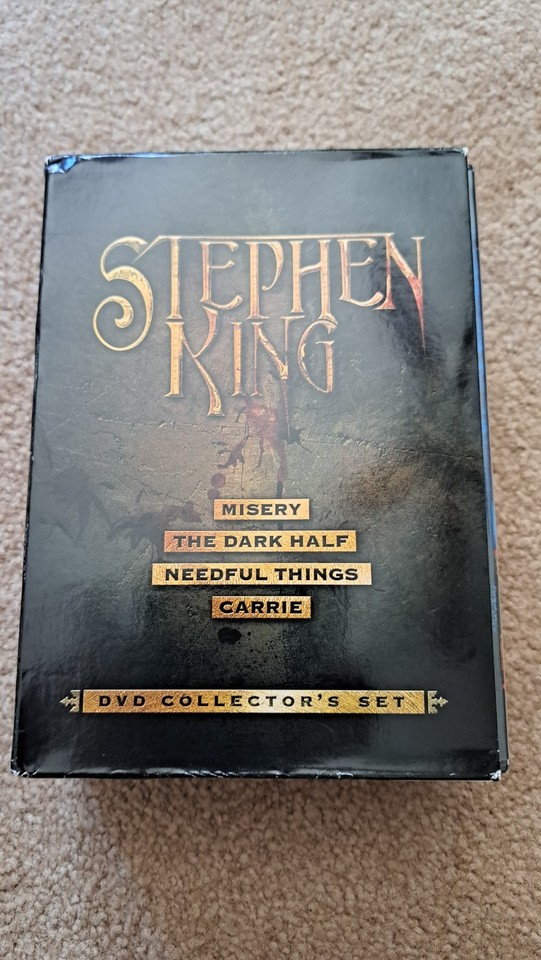 Stephen King DVD Boxed Set Misery Carrie Needful Things Dark Half New ...