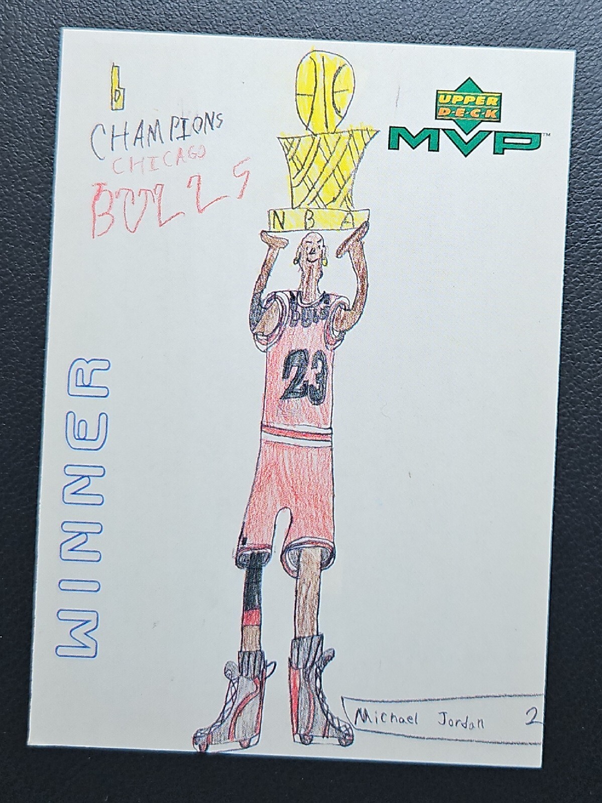 1999-00 Upper Deck MVP Michael Jordan Draw Your Own Winner Trophy ...