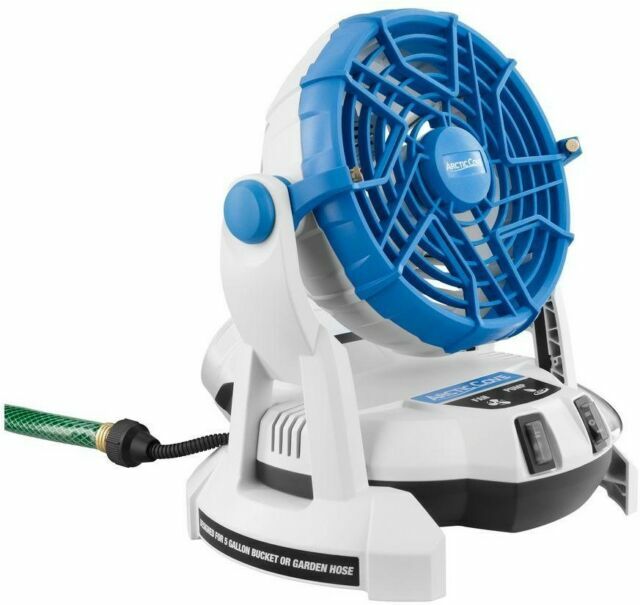 Arctic Cove Misting Bucket Top Fan Portable 18 V Two Speed Cordless ...