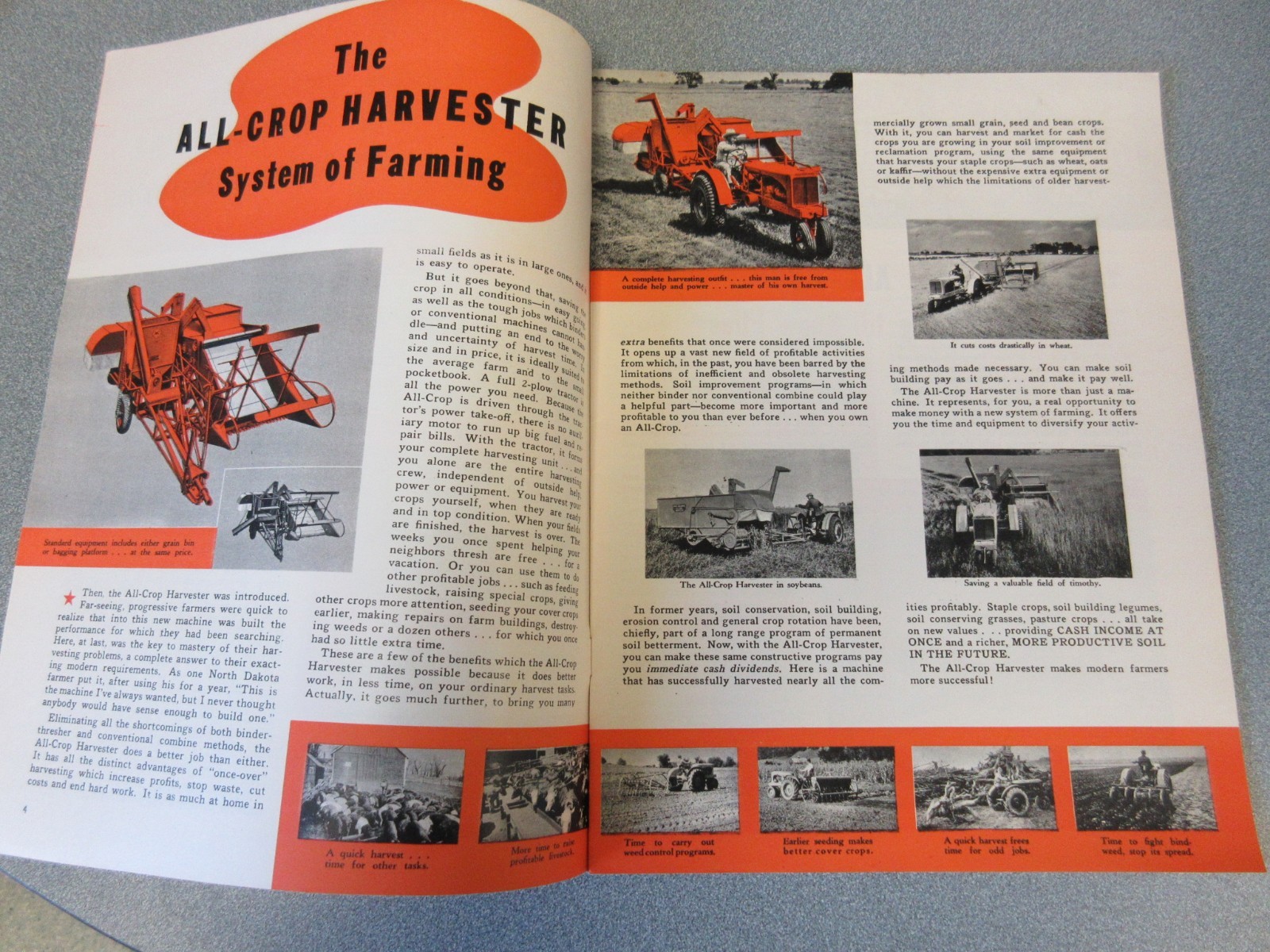Allis Chalmers 60 All-Crop Combine Brochure from the 1930's 40 pages | eBay