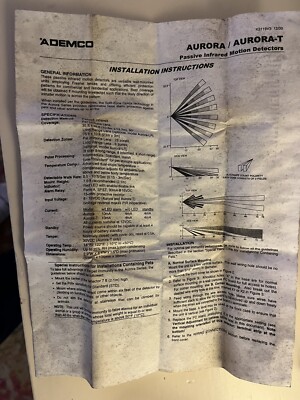 Ademco Aurora PIR Motion Sensor | eBay