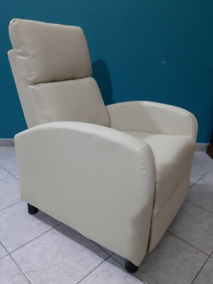 Poltrona Relax Reclinabile Recliner Poggiapiedi in Tessuto o Pelle ...