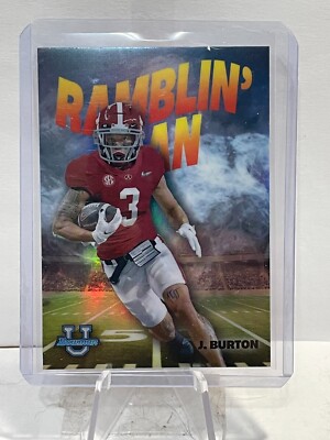 Jermaine Burton 2022 Topps Bowman University Ramblin' Man Silver ...