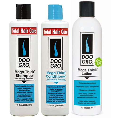 DOO GRO Mega Thick Shampoo, Conditioner, Lotion Set For Thicker ...