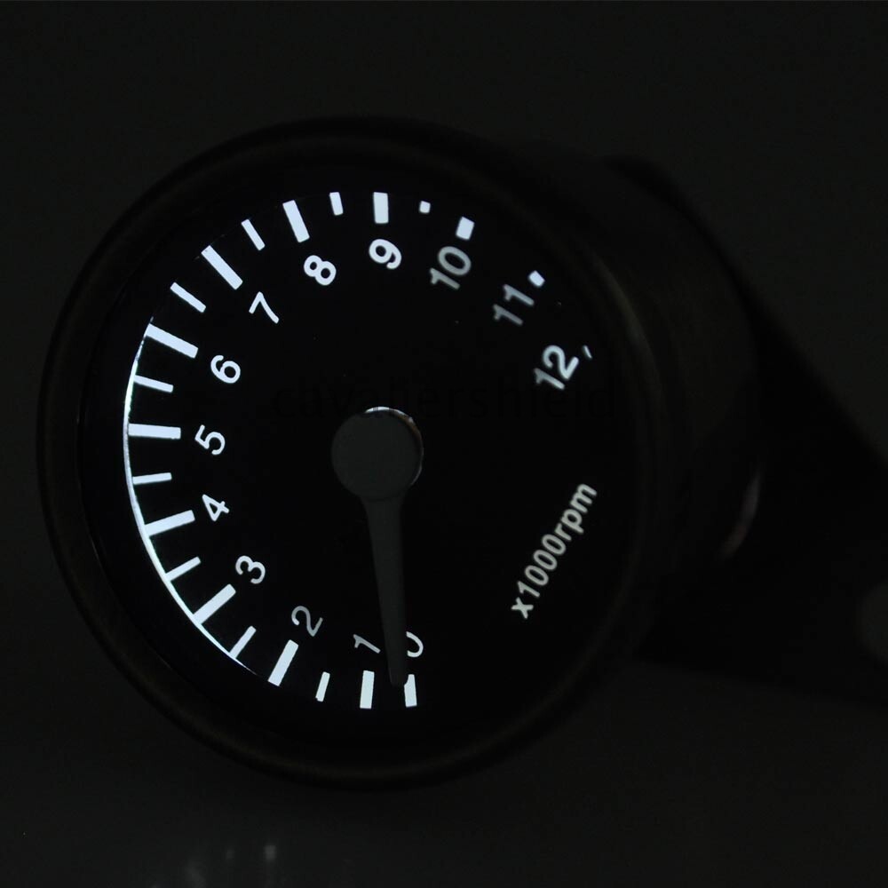 12000RPM Universal LED Copper Motorcycle Tachometer Speedometer Gauge ...