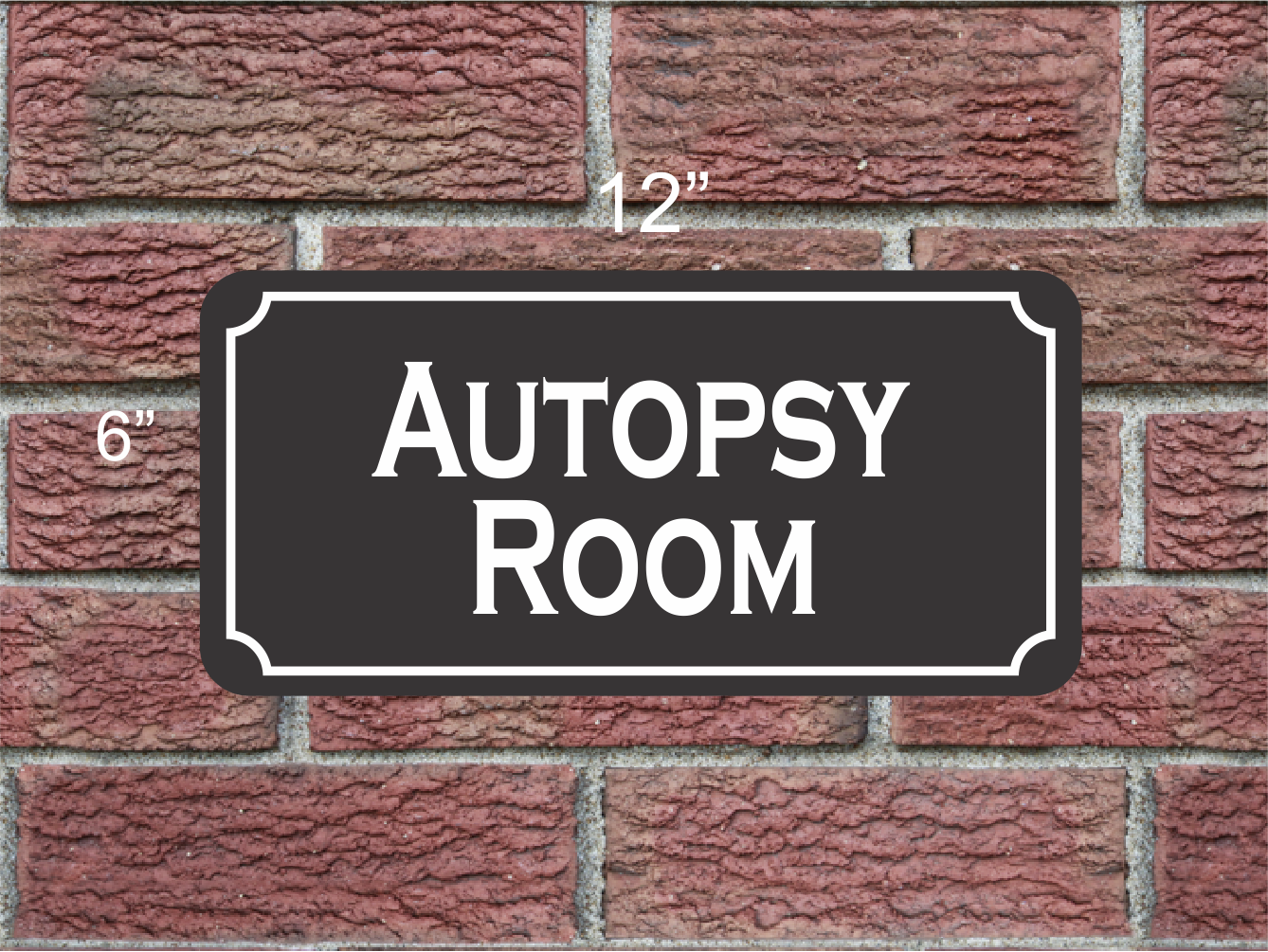 Autopsy Room Black White Metal Sign Funeral Home Goth Halloween Haunted ...