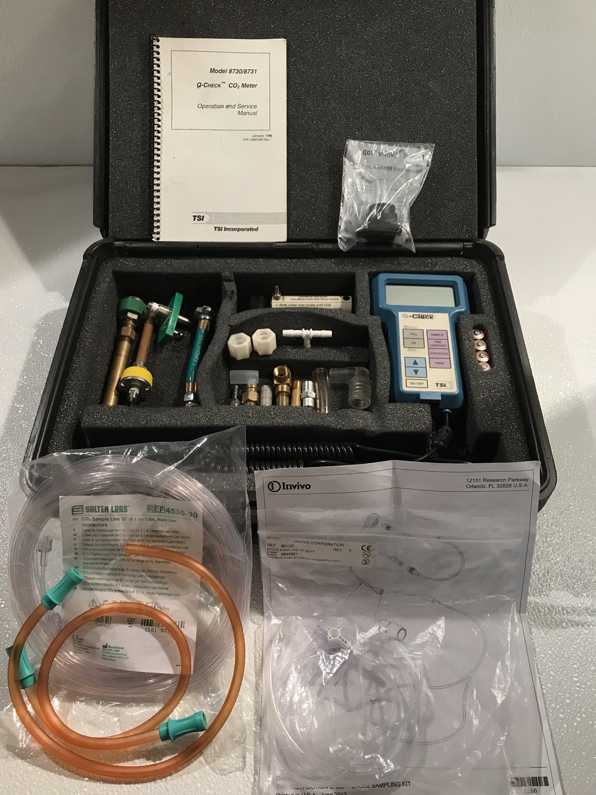 TSI Q-trak Model 8551 IAQ Indoor Air Quality Monitor Co Co2 Humidity ...