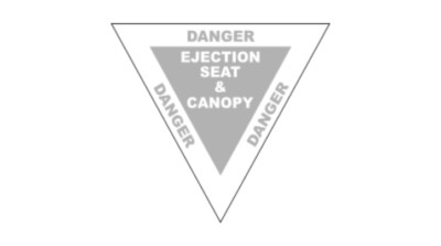 5" us military warning label ejection seat gray bumper sticker decal ...