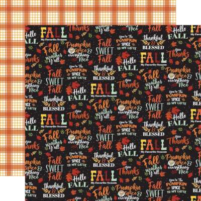 Welcome Autumn Double-Sided Cardstock 12"X12" Fall Sweet Fall | eBay
