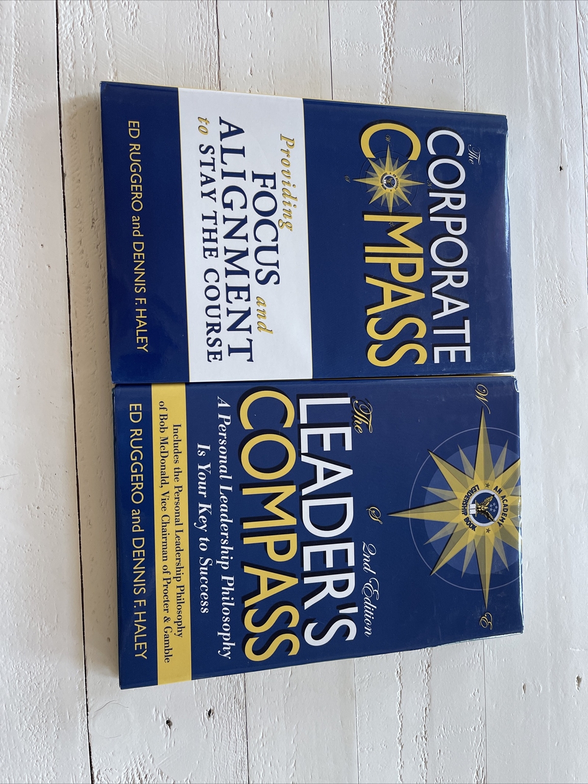 Lot 2 Books: Corporate Compass & Leader Compass By Ed Ruggero & Dennis Haley | eBay