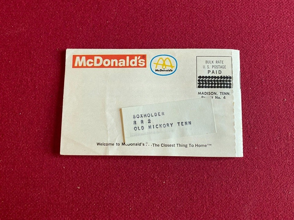 1968, McDonald's, FREE GIFT BOOK Coupons (Scarce / Vintage) | eBay