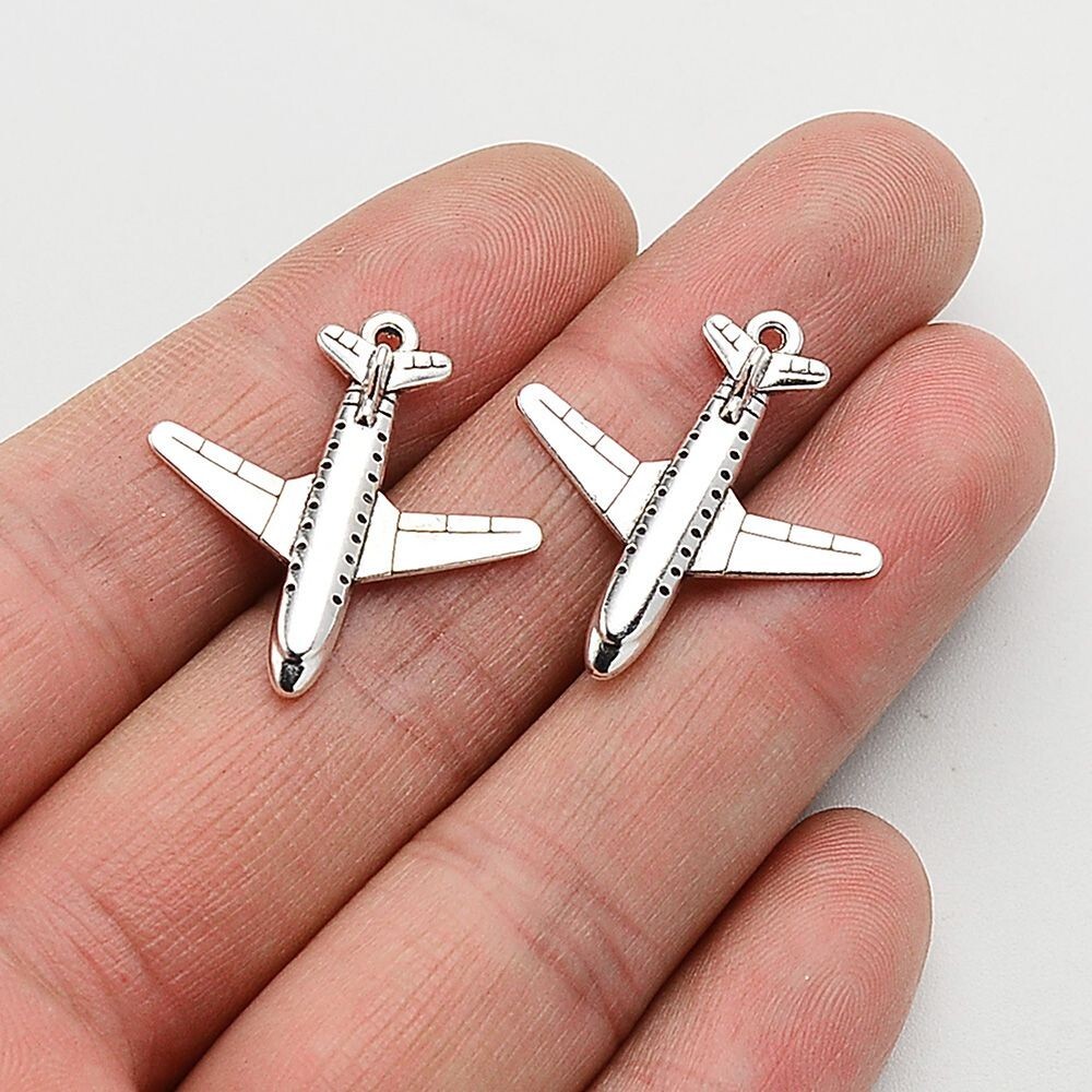 Airplane Charm Aircraft Travel Charms DIY Jewelry Accessories Making ...