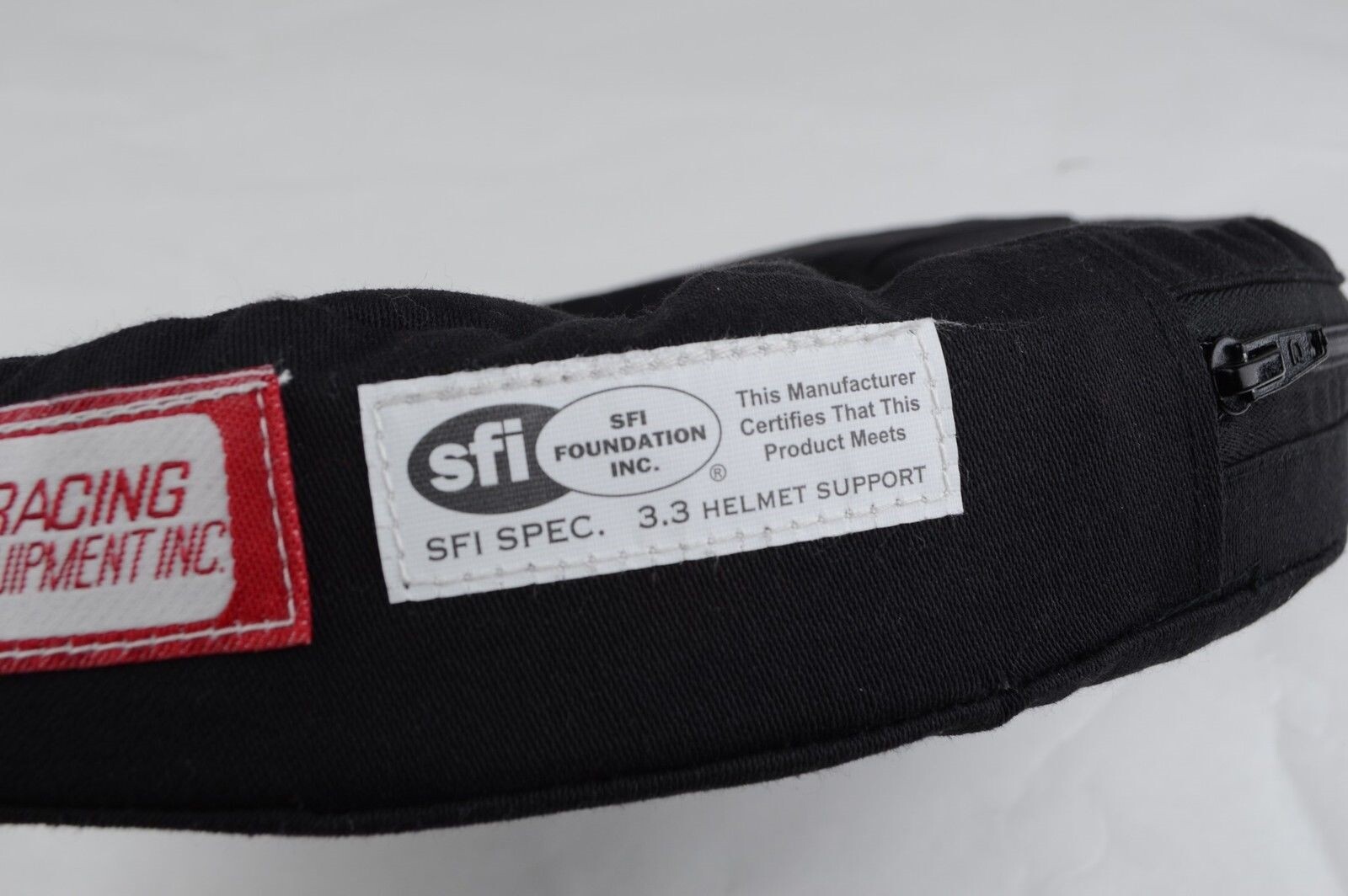 RJS RACING SFI 3.3 HELMET SUPPORT BLACK HORSESHOE ADULT NECK BRACE ...