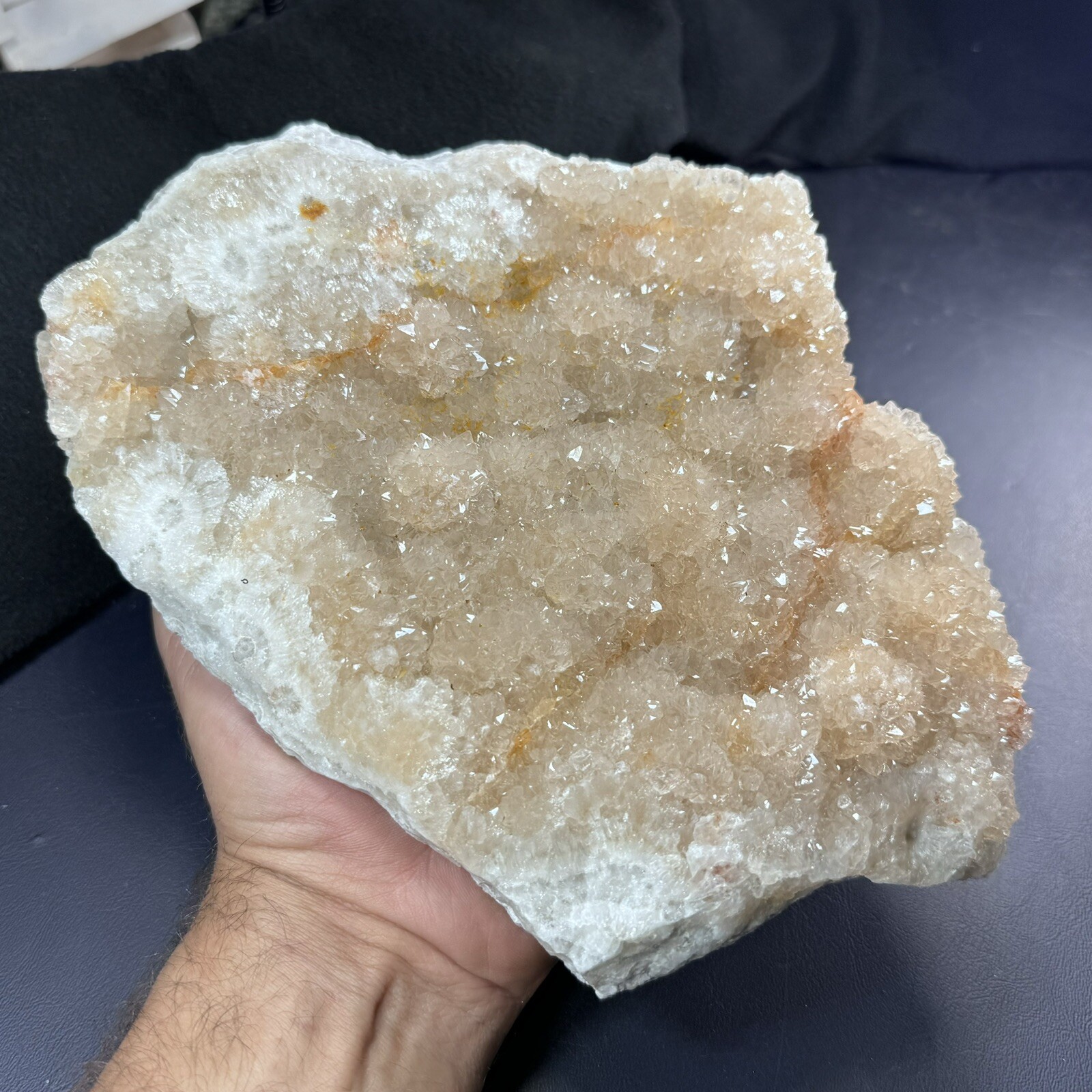 Large Plate of Quartz Crystal Druse on Lace Agate | Missouri | eBay