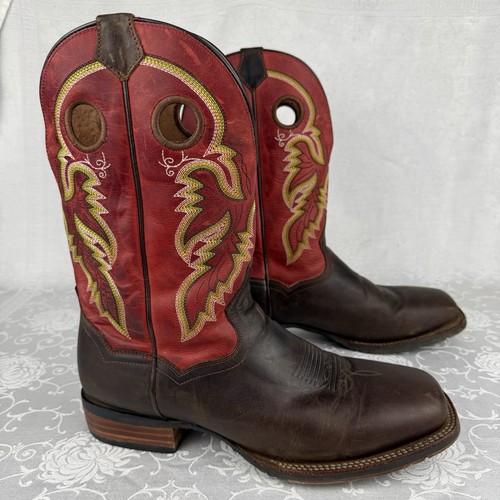 Dan Post Abram Cowboy Boots Mens Size 12 D Square Toe Brown/red Color ...