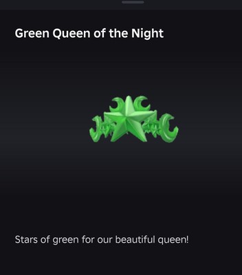 Green Queen Of The Night Roblox Limited Item, Price Is Goin Up, Safe ...