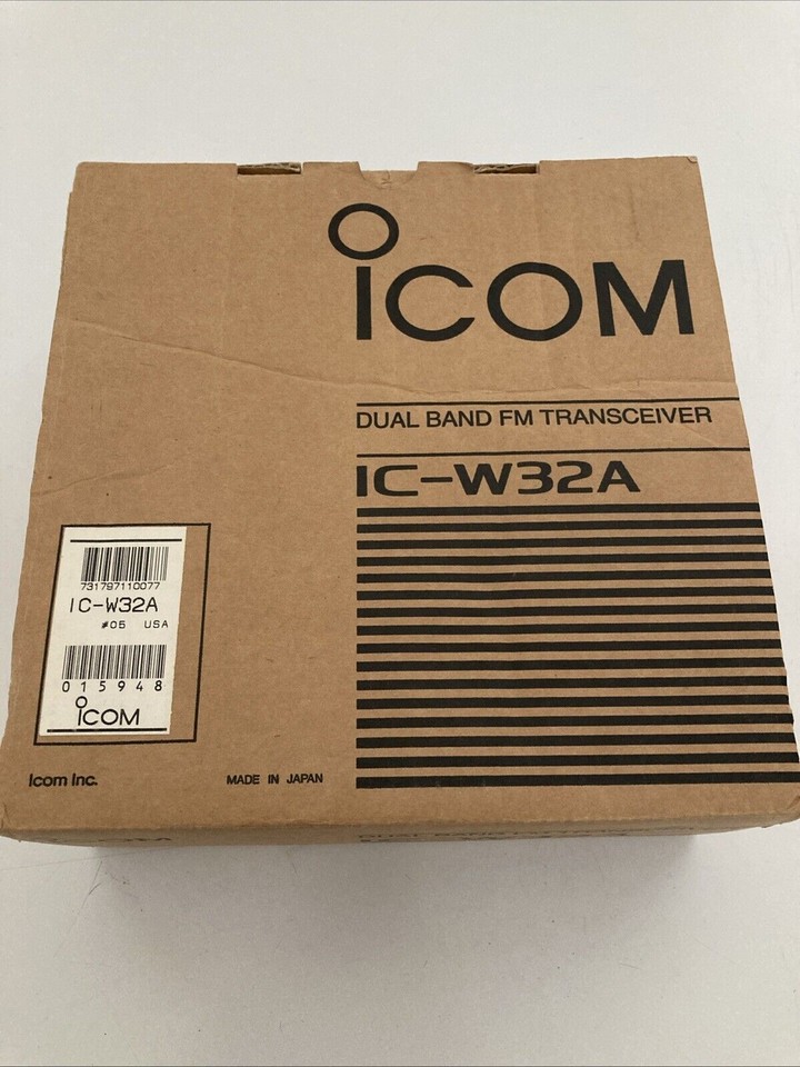Icom IC-W32A Handheld Radio Dual Band VHF/UHF Transceiver + Accessories ...