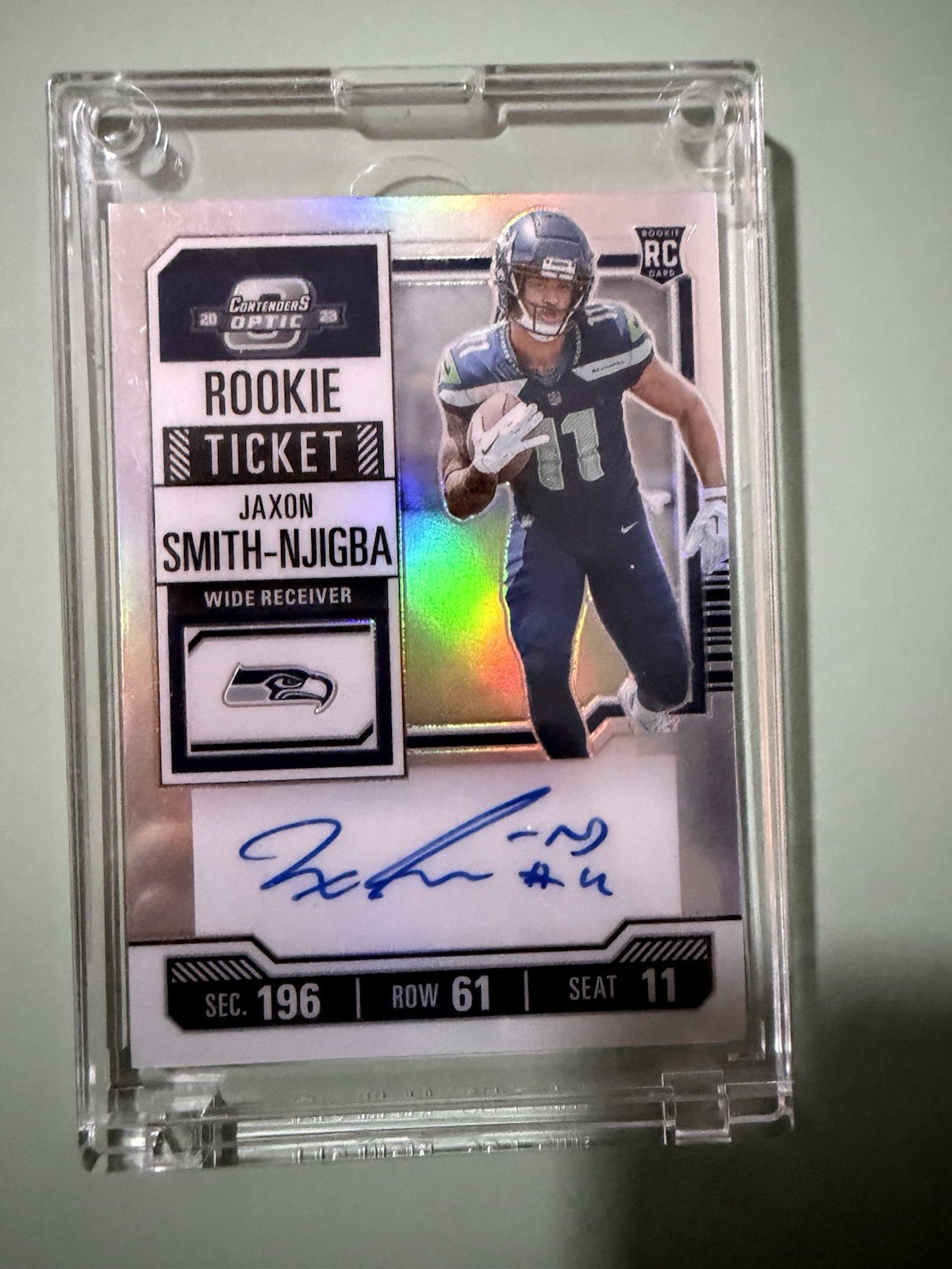 Jaxon Smith-Njigba 2023 Contenders #117 Rookie Ticket Auto Price Guide ...