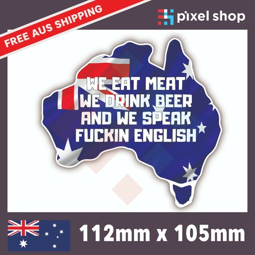 EAT MEAT DRINK BEER Sticker Decal Funny Aussie 4x4 4WD Car Ute | eBay