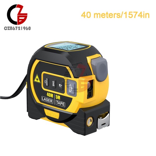 3 in1 40M Laser Tape Measure Rangefinder Ruler Laser Distance Meter ...