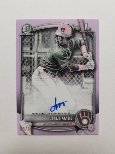 2025 BOWMAN JESUS MADE PEARL REFRACTOR #09/10 1st CHROME On Card ...