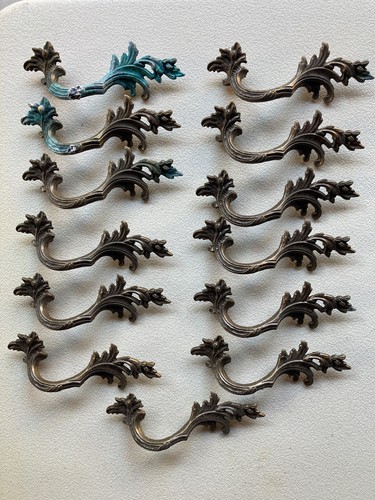 ANTIQUE FRENCH PROVINCIAL BRASS DRAWER PULLS 1960'S MADE IN ITALY ...