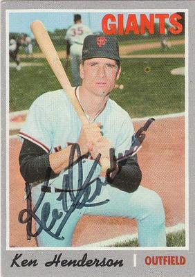KEN HENDERSON Autographed Signed 1970 Topps Baseball card San Francisco ...