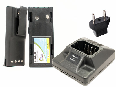 2x Battery +Charger +EU Adapter for Motorola Radius GP300 P080 NICD ...