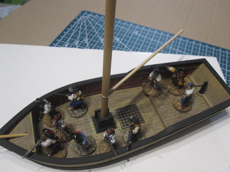 28mm Merchant Sloop - WELL PAINTED SHIP 28mm pirates, napoleonic etc | eBay