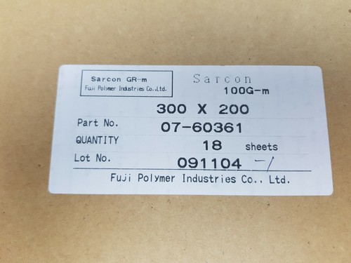 FUJI POLYMER INDUSTRIES SARCON 100G-m 300X200mm P/N 07-60361 (25 SHEETS ...