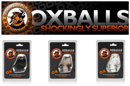 New Oxballs Cocksling 2 Balls Ball Sling Penis Dick Ring Male Jock 3 ...