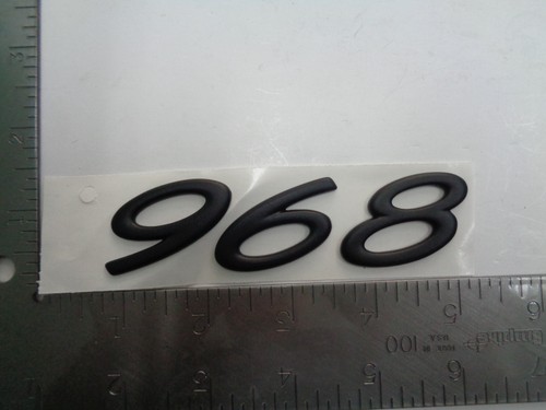 PORSCHE 968 EMBLEM NEW GENUINE PORSCHE 968 DECAL BLACK NEW GENUINE ...