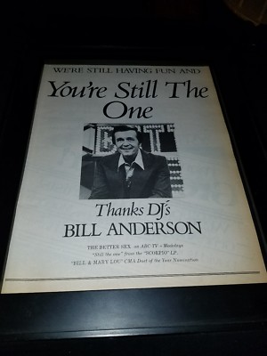 Bill Anderson Still The One Rare Original Promo Poster Ad Framed! #2 | eBay