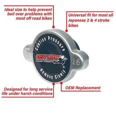 Honda Coolant Outlaw Racing 1.1 Bar Radiator Cap - Stops Overheating On ...