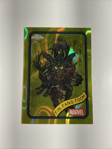 2025 Topps Marvel Chrome #53 Fin Fang Foom Yellow Lava Refractor Comic ...