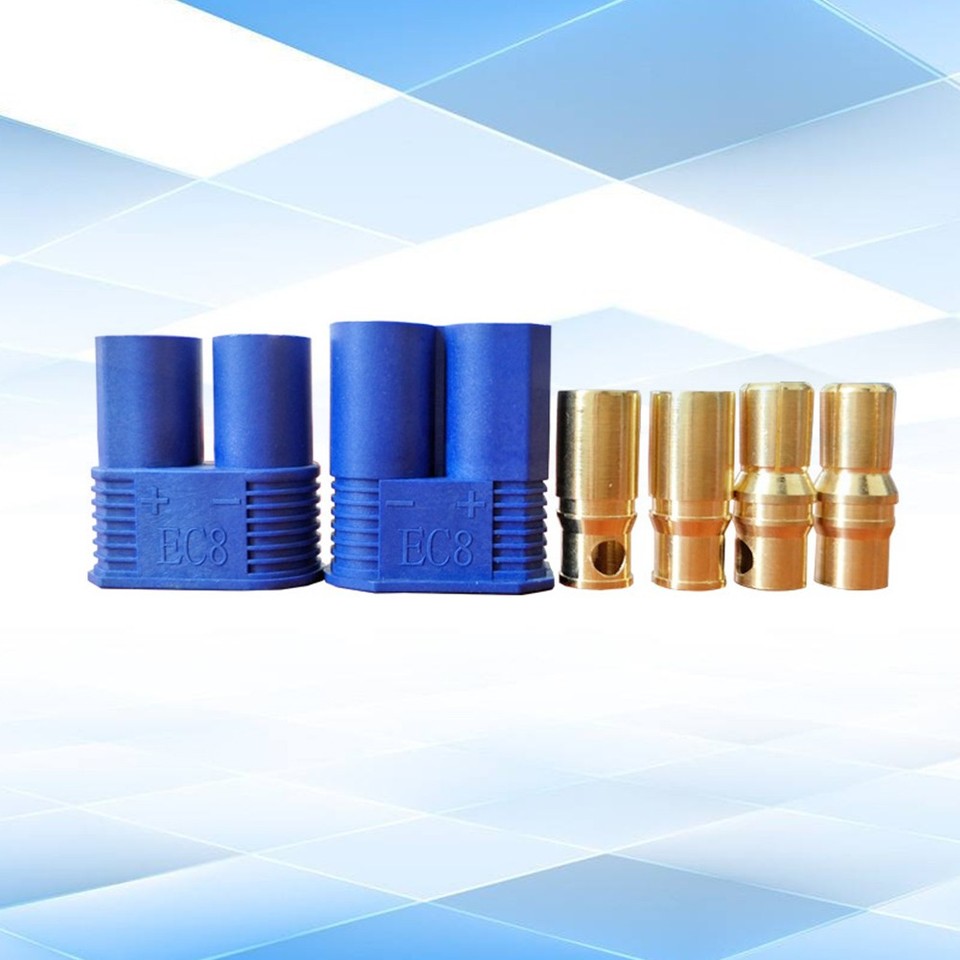 1 Pair of Battery Starter Male and Female Plugs Plated Banana ...