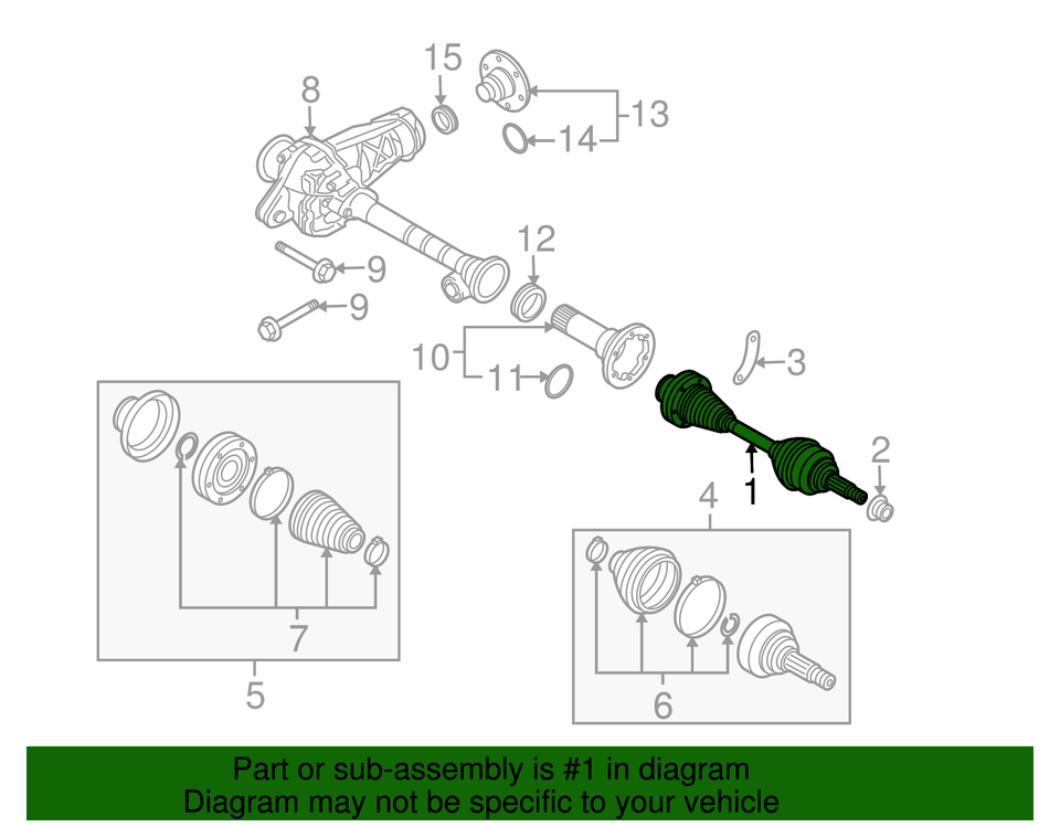 Genuine Volkswagen Axle Assembly 7L0-407-271-F | eBay