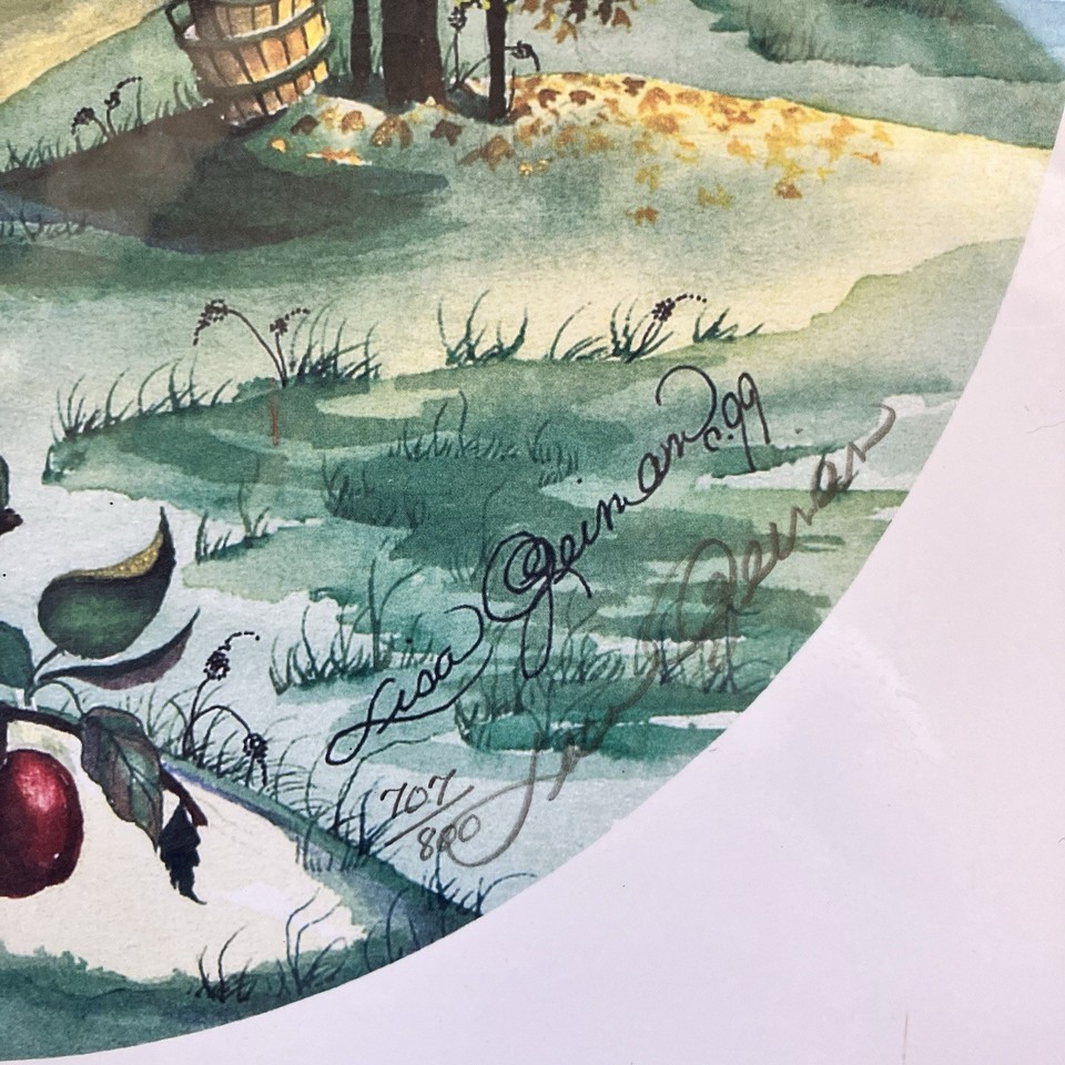 Signed Lisa Geiman Art Print 1999 "Shenandoah Harvest" Rural Landscape ...