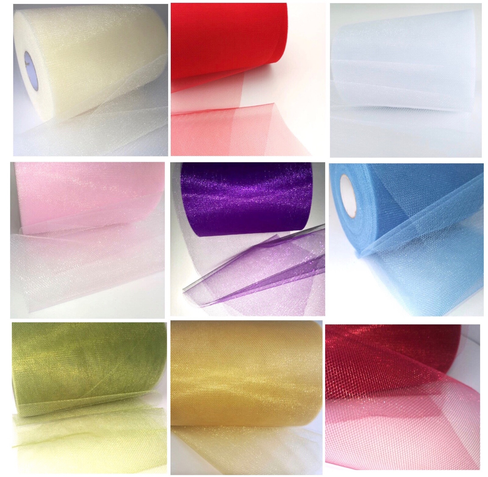 4yds Tulle Shimmer Organza 150mm Ribbon Mesh Tutu Fabric Net for Crafts ...