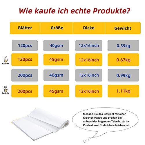 200pcs 9x13 Inch Heavy Duty Unbleached Parchment Paper Parchment Paper ...