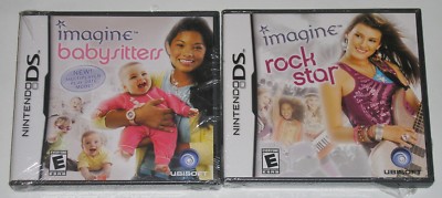Nintendo DS Lot - Imagine Baby Sitter & Imagine Rock Star (New, plastic ...