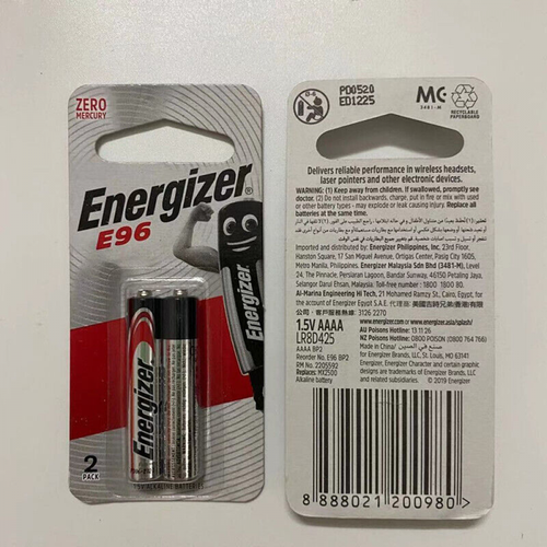 2pcs Energizer AAAA E96 LR8D425 1.5V MX2500 MN2500 Alkaline Battery 2 ...