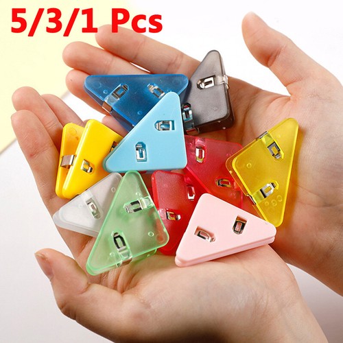 5PCS Book Paper Corner Clip Snack Binder Clips Storage Shelf Office ...