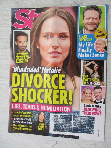 STAR MAGAZINE JUNE 26, 2023 NATALIE PORTMAN DIVORCE BLAKE SHELTON GWEN ...