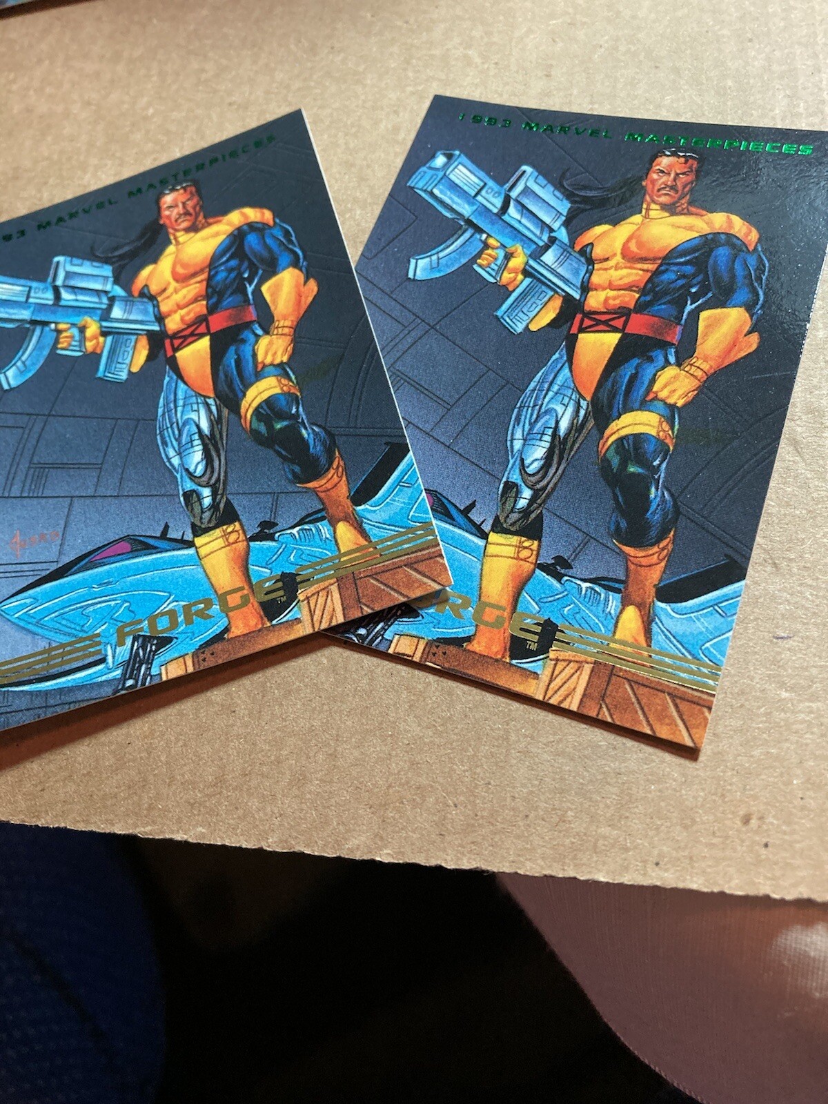 MARVEL Forge two cards drawn by Joe Jusko #29 1993 Marvel Masterpieces ...