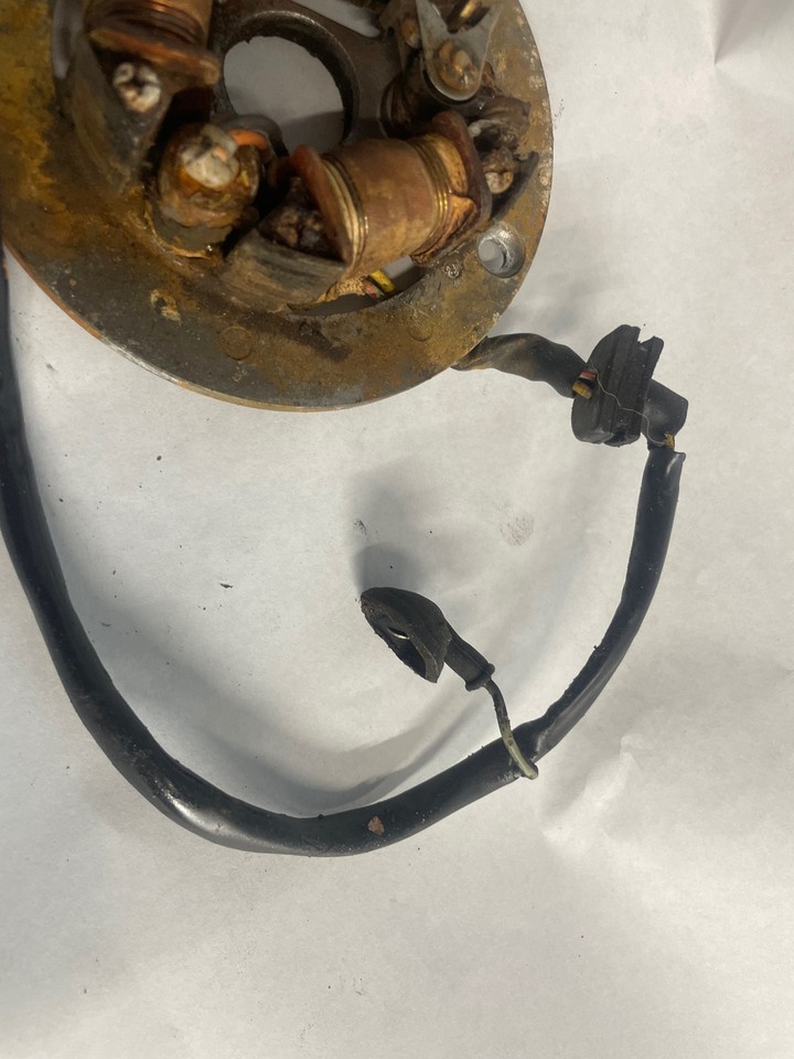 1976 YAMAHA DT175 DT 175 STATOR FLYWHEEL FLY WHEEL MAGNETO COILS WIRES ...