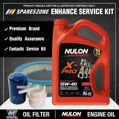 Wesfil Oil Air Fuel Filter + 15W40 Oil Service Kit for Toyota Hilux ...