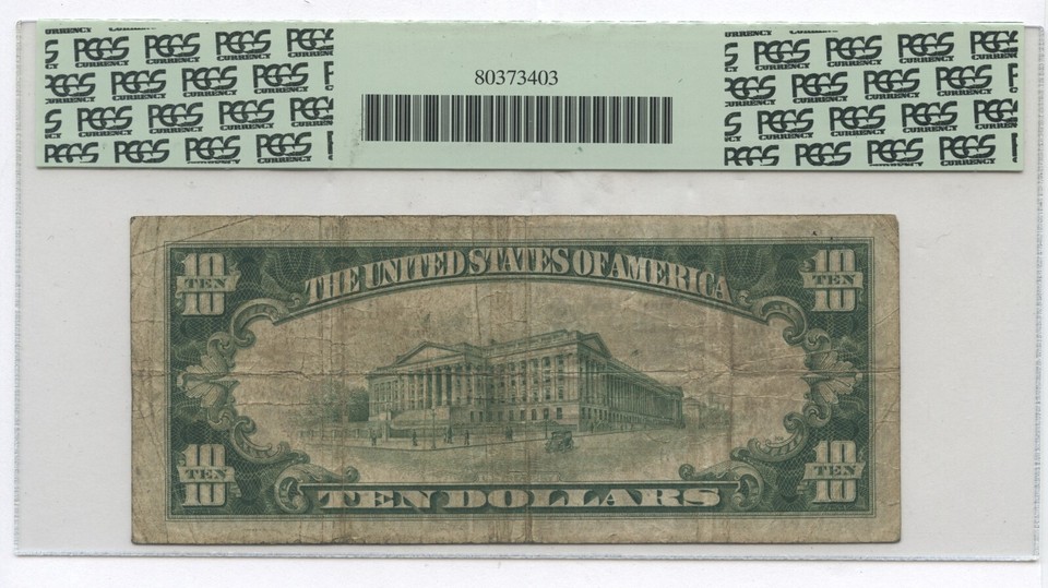PCGS Graded Fr. 1801-1 1929 Ty. 1 $10 Charter #13044 Nat'l Bank Note ...