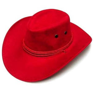 1 RED ROPER COWBOY HAT with rope headband western cowboys wear caps new ...